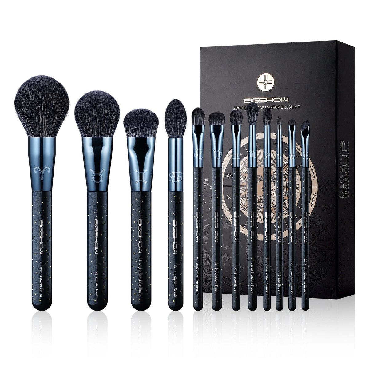 ZODIAC SERIES - 12 PCS PROFESSIONAL MAKEUP BRUSH KIT – EIGSHOW Beauty